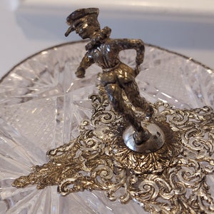 Crystal Box With Silver Metallic Decorations - Victorian Crystal Box ...