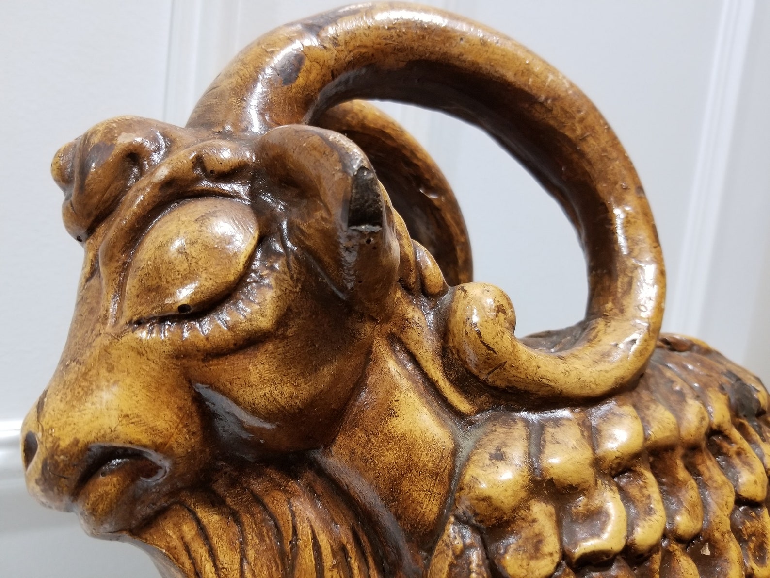Mid-century Ram Sculpture - Ceramic Ram Statue - 10" Tall - Etsy