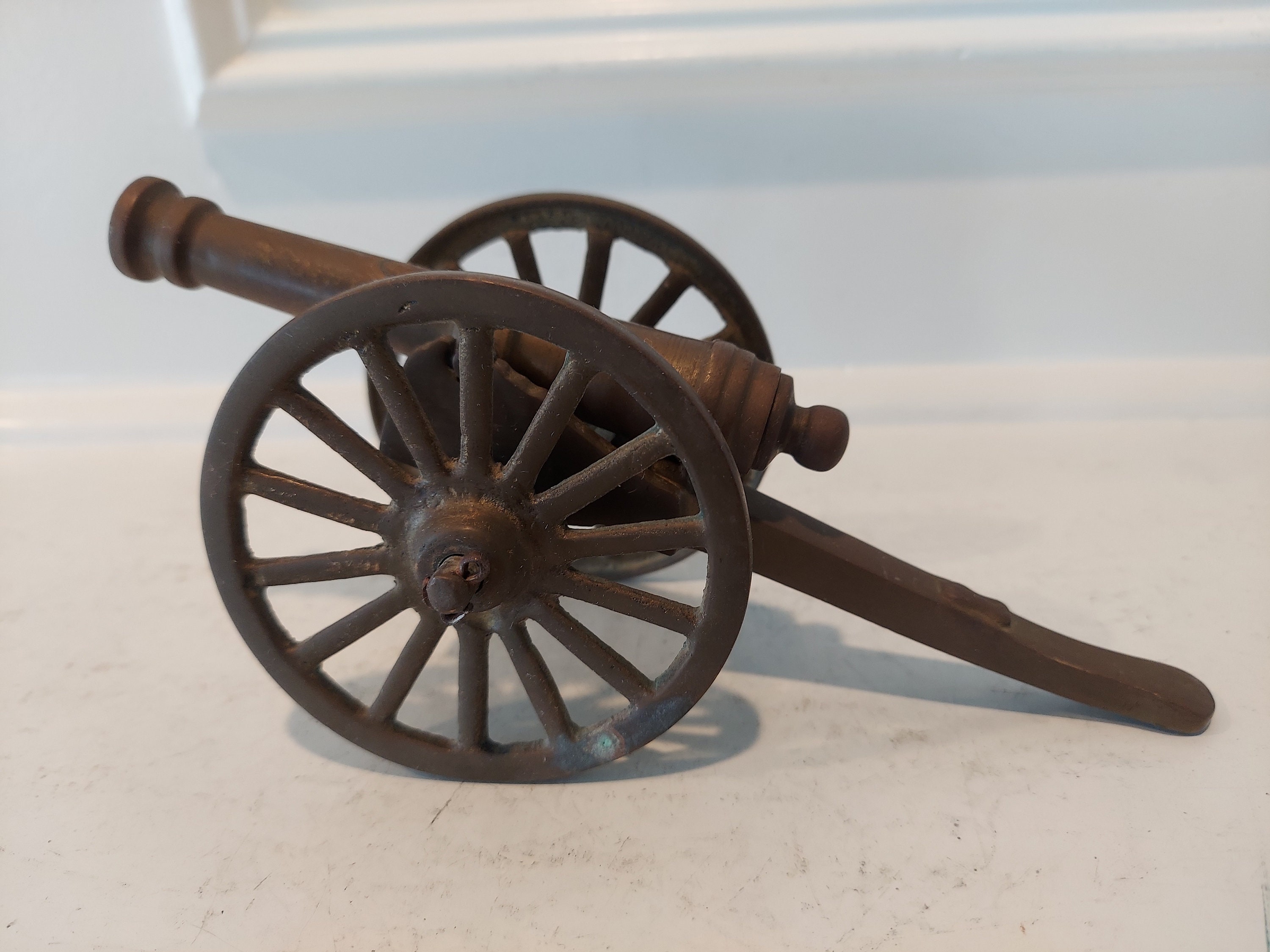 Cast Iron Cannon - Moving Wheels - Adjustable Mini Cannon - Collectible ...