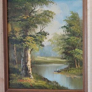 Original Irene Cafieri Oil on Board Framed Landscape Painting - Signed ...