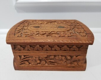 Carved Wood Box - Etsy