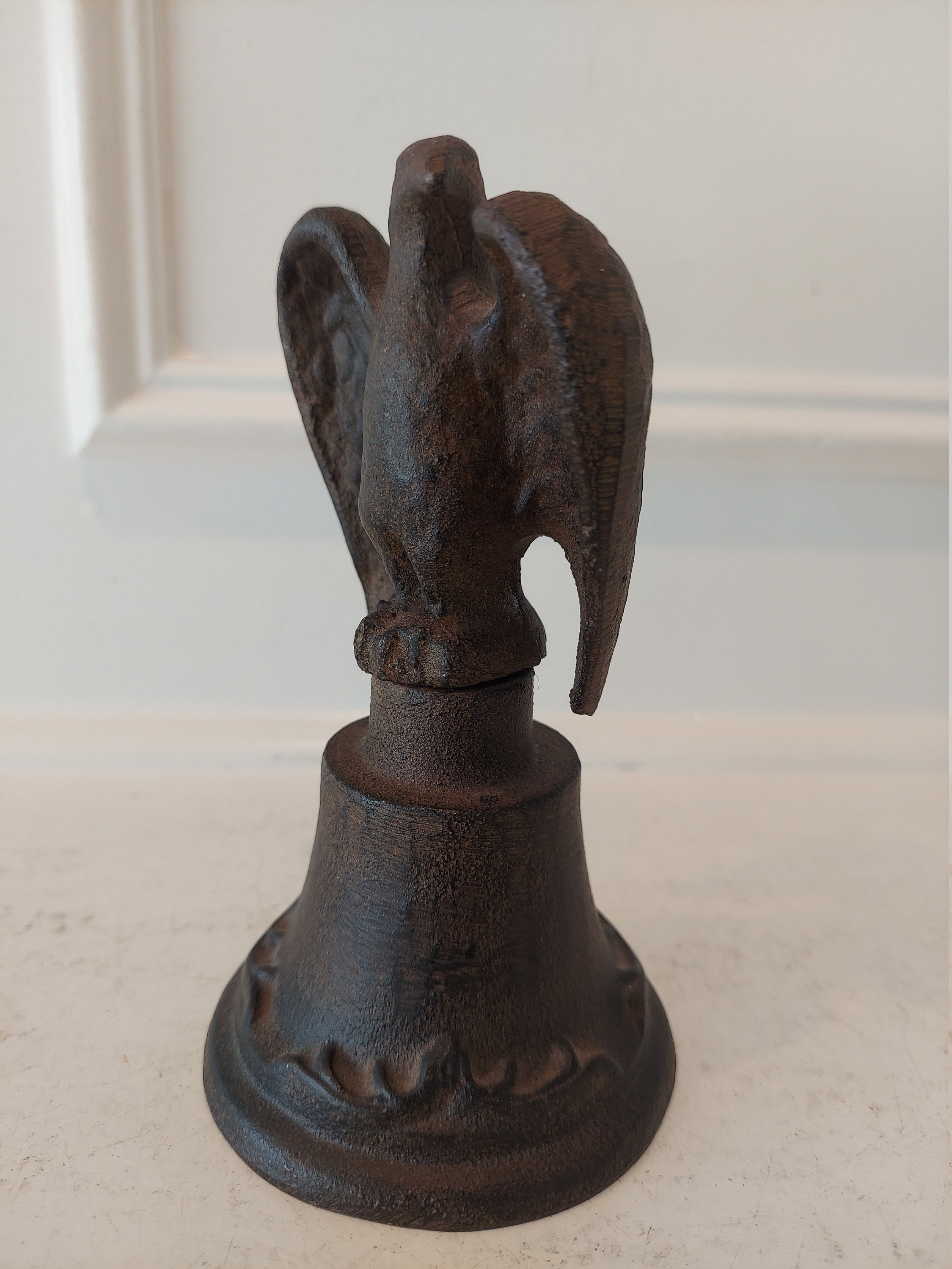 Vintage Cast Iron Bell With American Eagle Decor Hand Made - Etsy