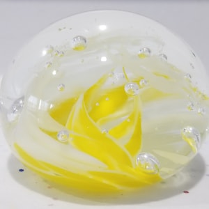 Art Glass Paperweight With Unique Inserts - Art in Glass - Collectible ...