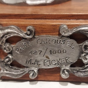 Park Carousel Pewter by M.A. Ricker 427/1000 Limited Edition - Wood ...