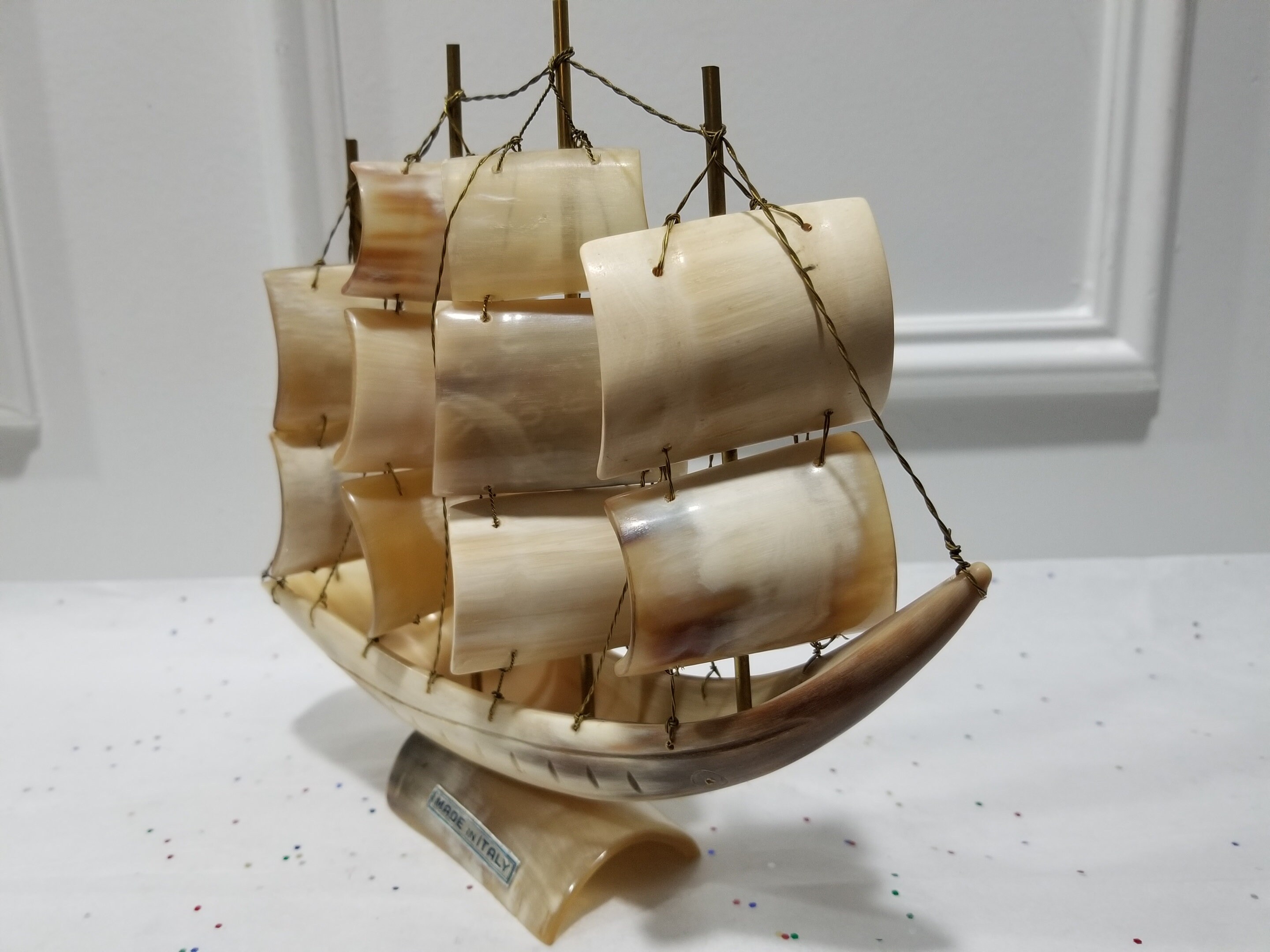 Collectible Bone Ship Sculpture Made in Italy - Etsy