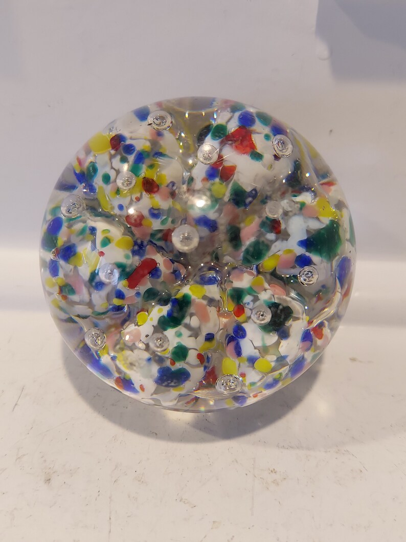 Art Glass Paperweight With Unique Inserts Art in Glass - Etsy