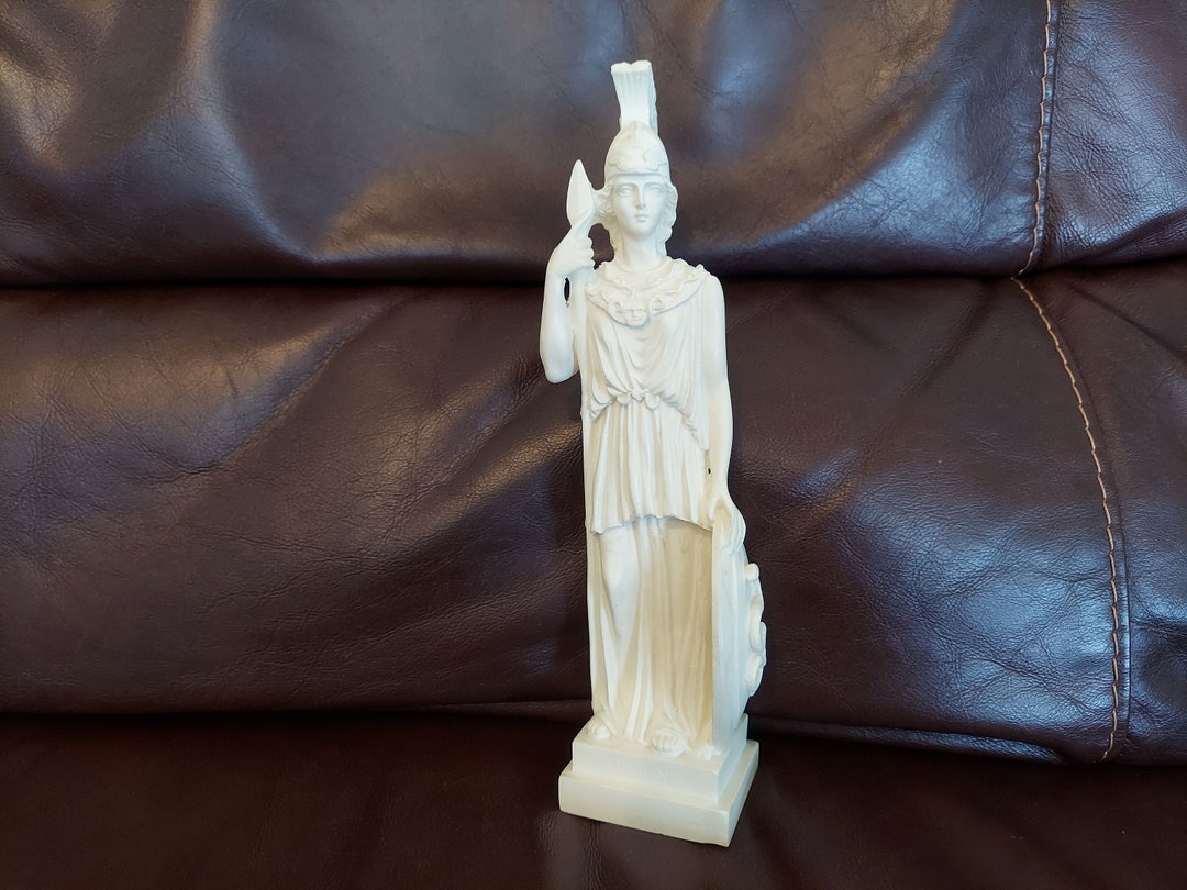 Greek Ivory Stone Statue - Athena Goddess of Wisdom Sculpture - Made in ...