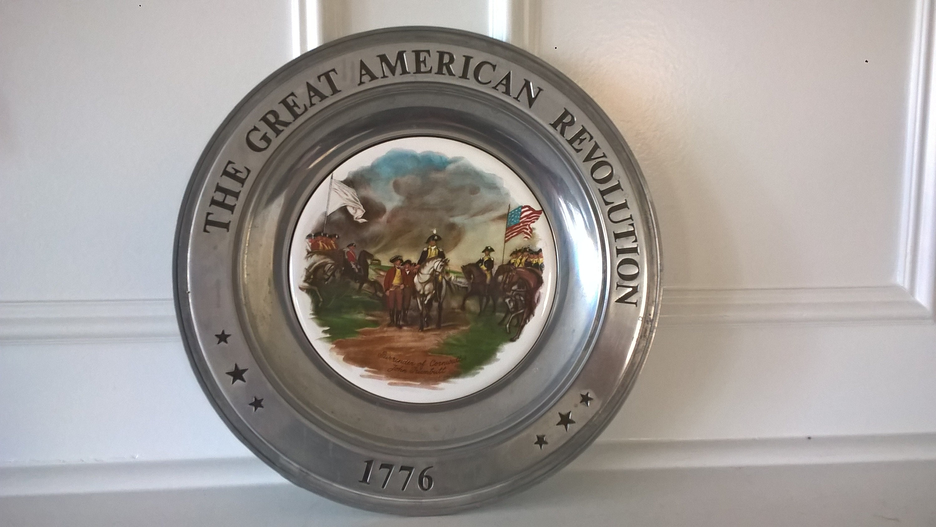 Vintage Pewter Plate the Great American Revolution - Etsy