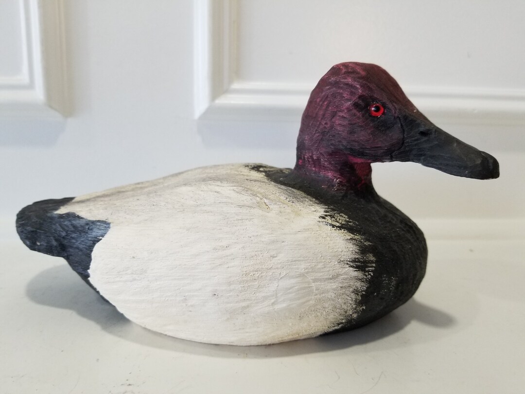 Wood Carved Duck - High Level of Details - Hand Painted - Signed by the ...