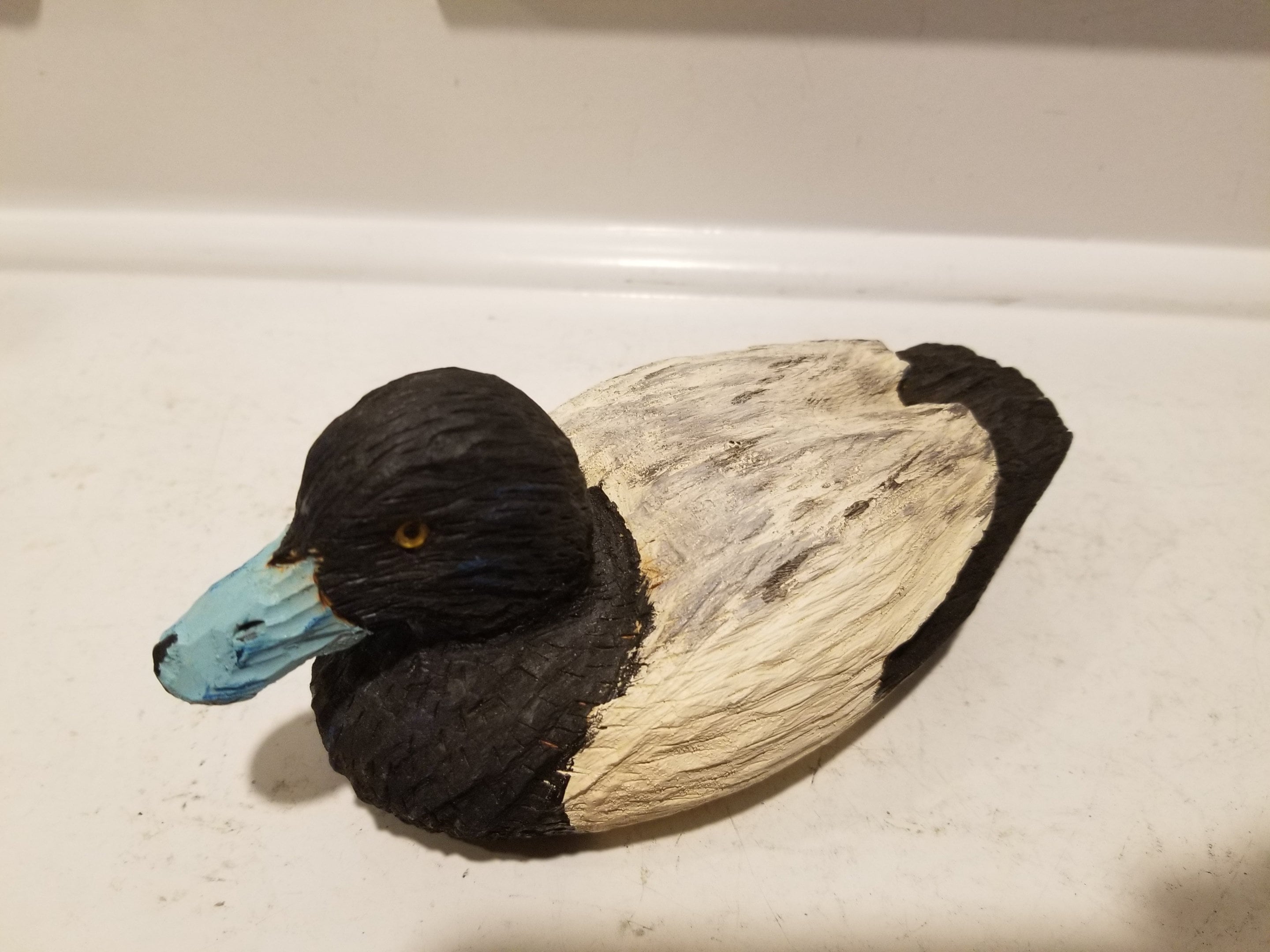 Wood Carved Duck - High Level of Details - Hand Painted - Signed by the ...