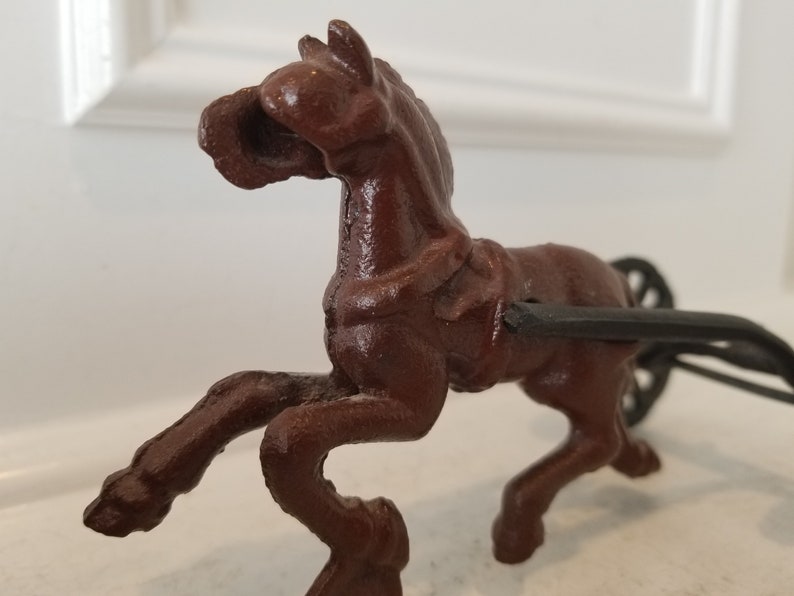 Antique Cast Iron Amish Stagecoach - Hand Painted Cast Iron Amish ...