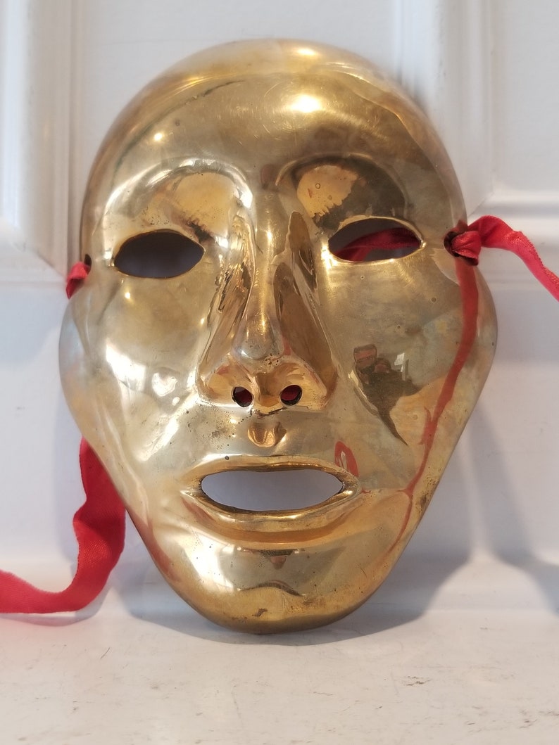 Collectible Brass Mask Made in India Solid Brass Mask - Etsy