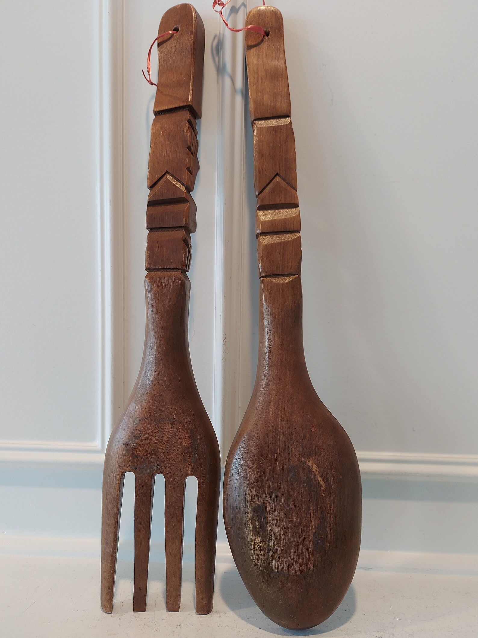 Vintage Extra Large Wood Fork and Spoon 21 Inches Wall Decor - Etsy