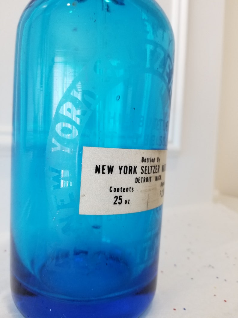 New York Seltzer Water Co Seltzer Bottle Bottle Made in | Etsy