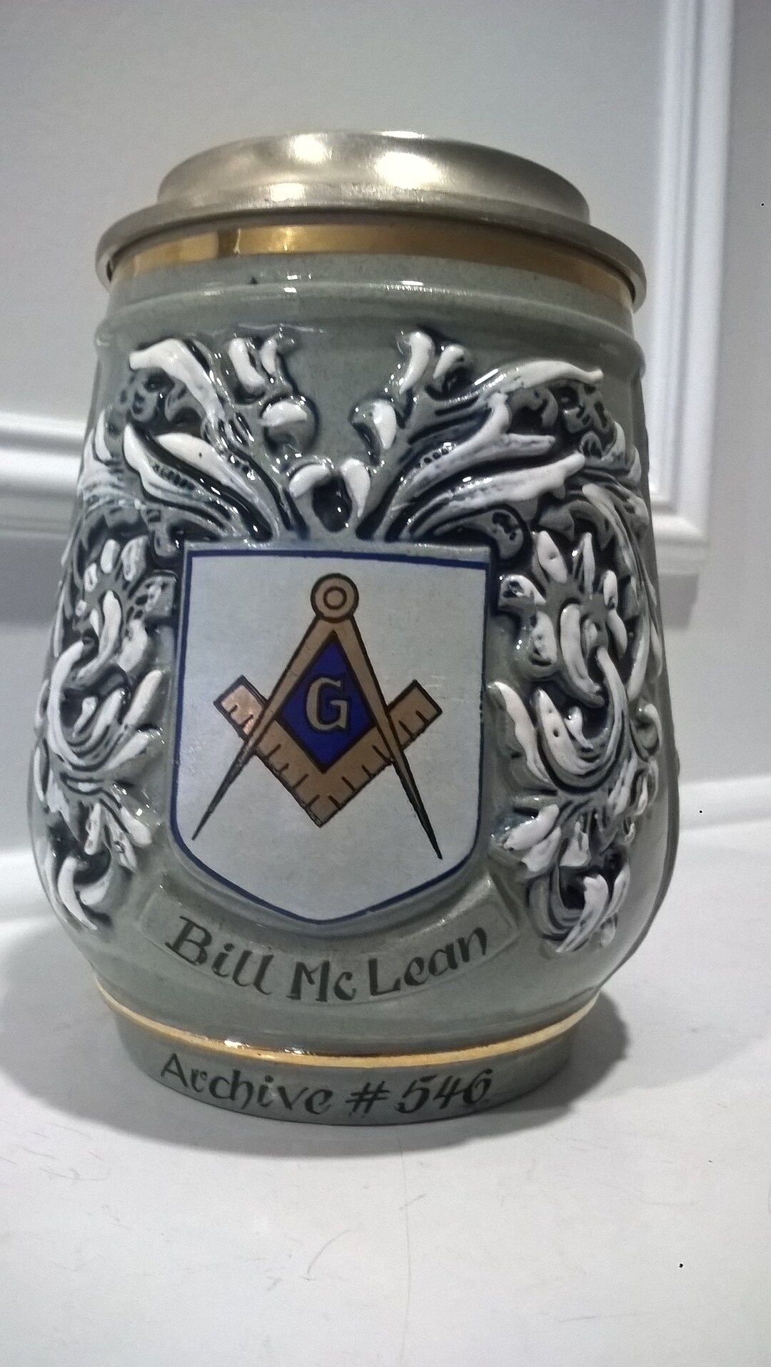 Masonic German Handpainted Ceramic Stein - Bill Mclean - Jan Stadler ...
