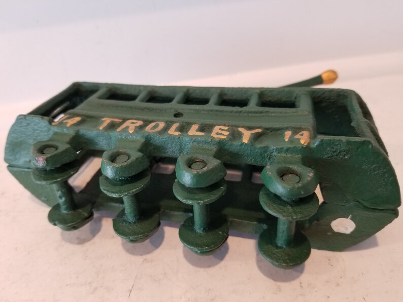 Antique Cast Iron Trolley Wagon Collectible Metal Trolley - Etsy