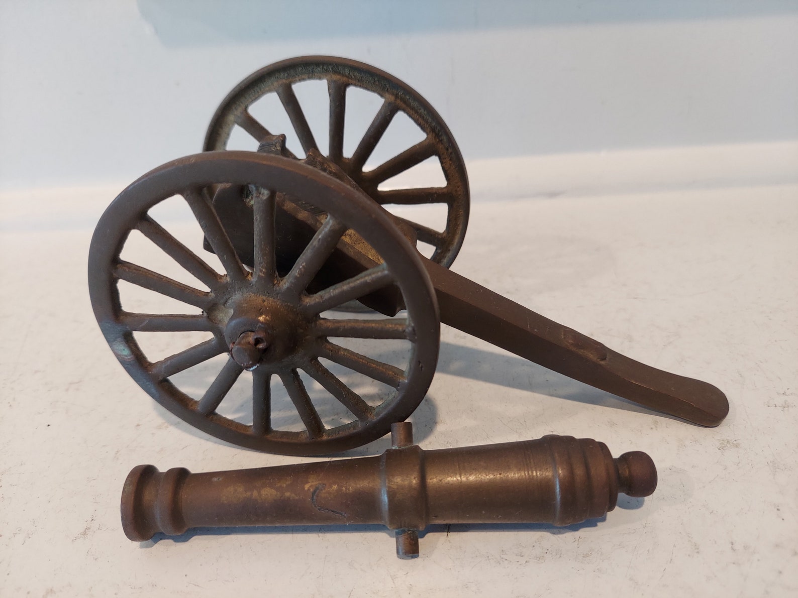 Cast Iron Cannon - Moving Wheels - Adjustable Mini Cannon - Collectible ...