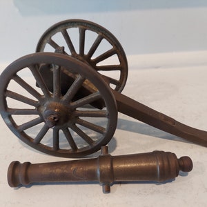 Cast Iron Cannon - Moving Wheels - Adjustable Mini Cannon - Collectible ...