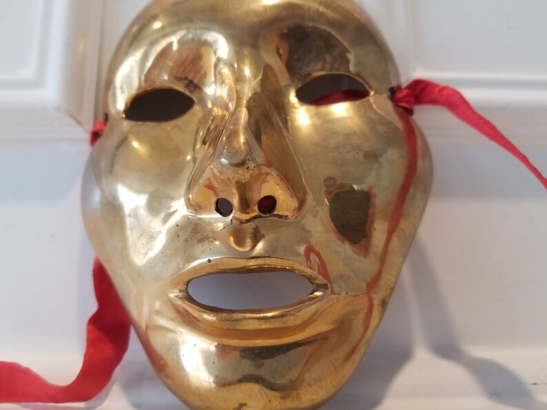 Collectible Brass Mask Made in India Solid Brass Mask - Etsy