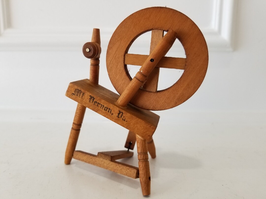Rustic 4 1/2" Tall Wood Spinning Wheel Articulated Working Parts - Etsy