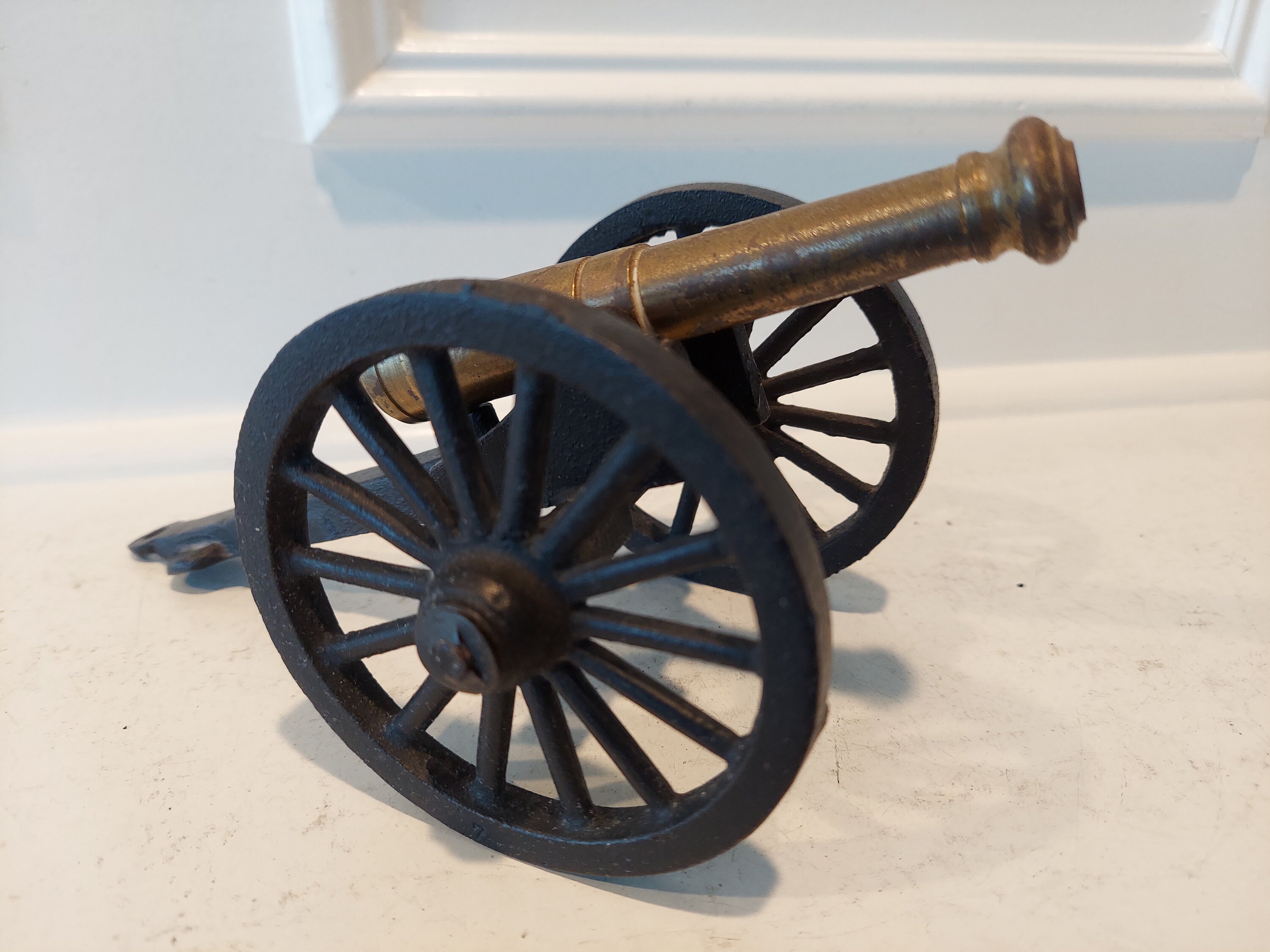 Brass and Cast Iron Cannon Moving Wheels Adjustable Mini - Etsy