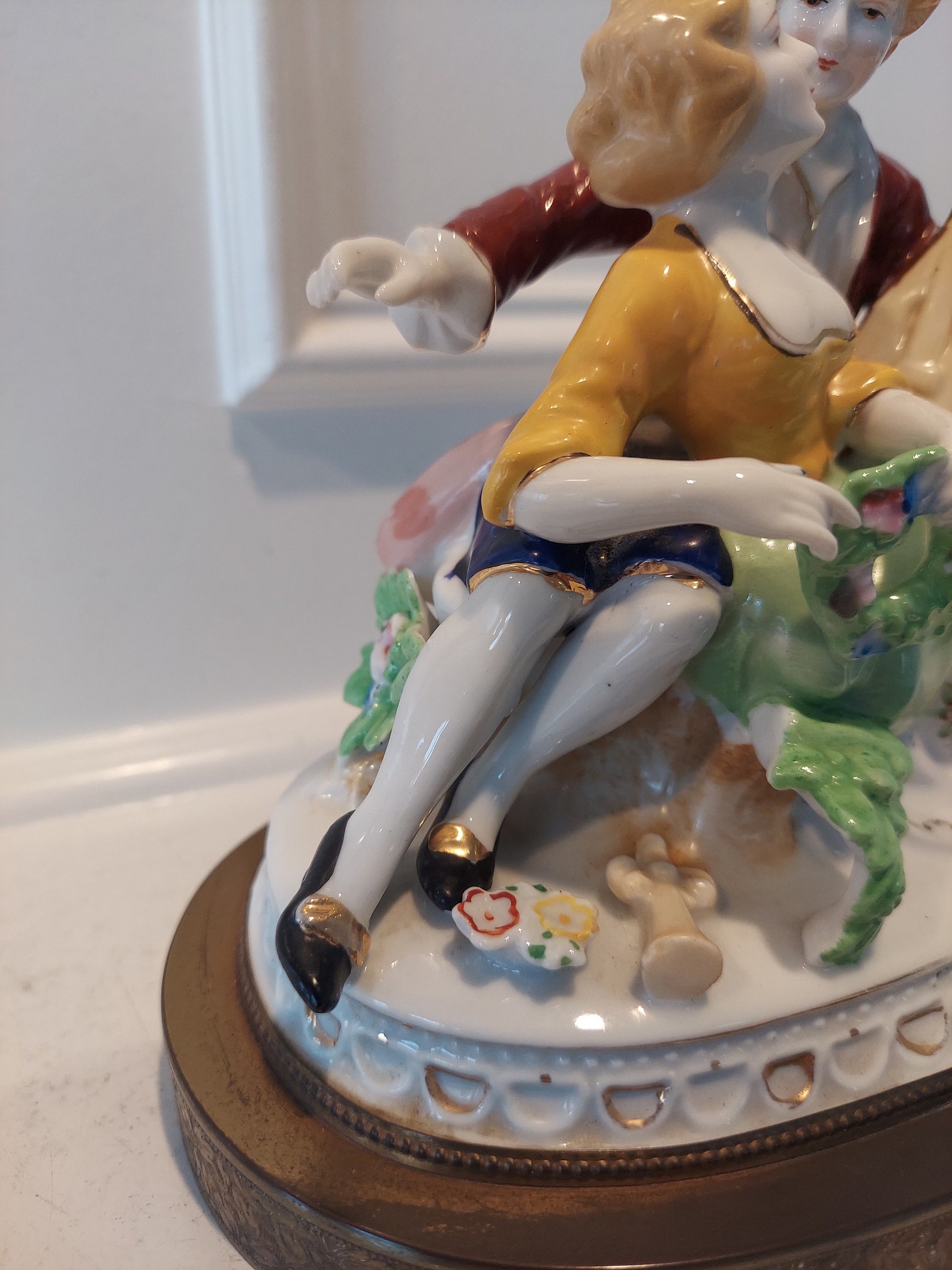 Victorian Porcelain Sculpture - Victorian Couple Figurine - Porcelain ...