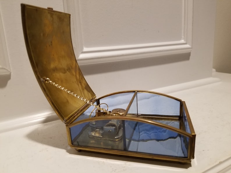 Glass and Brass Music Box by Lynn Bywaters - Angels Decor - Hark the ...