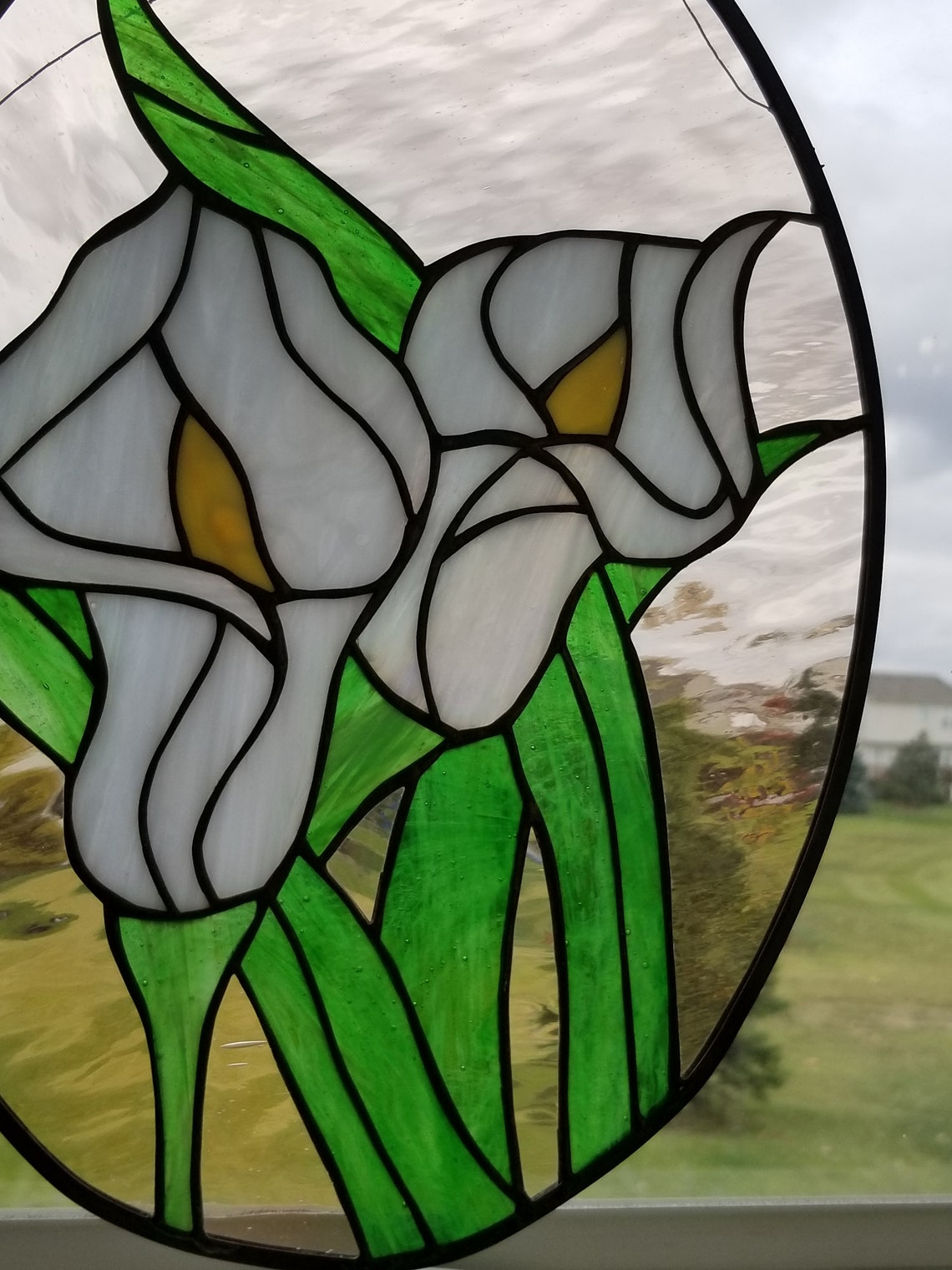 Calla Stained Glass Suncatcher Hand Made Stained Glass 14 - Etsy