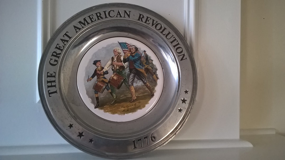 Vintage Pewter Plate the Great American Revolution 1776 - Etsy