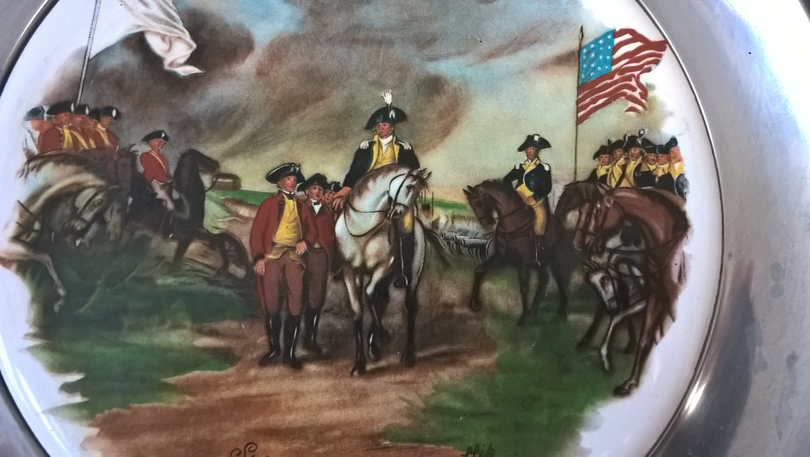 Vintage Pewter Plate the Great American Revolution - Etsy