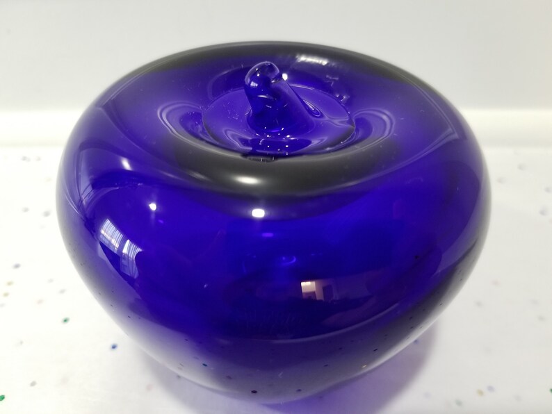 Art Glass Paperweight With Unique Inserts - Art in Glass - Collectible ...