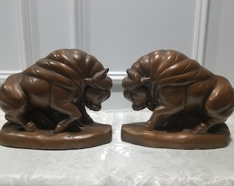 Meta Buffalo Statue / Bookends / Gift Idea / Buffalo NY / | Etsy