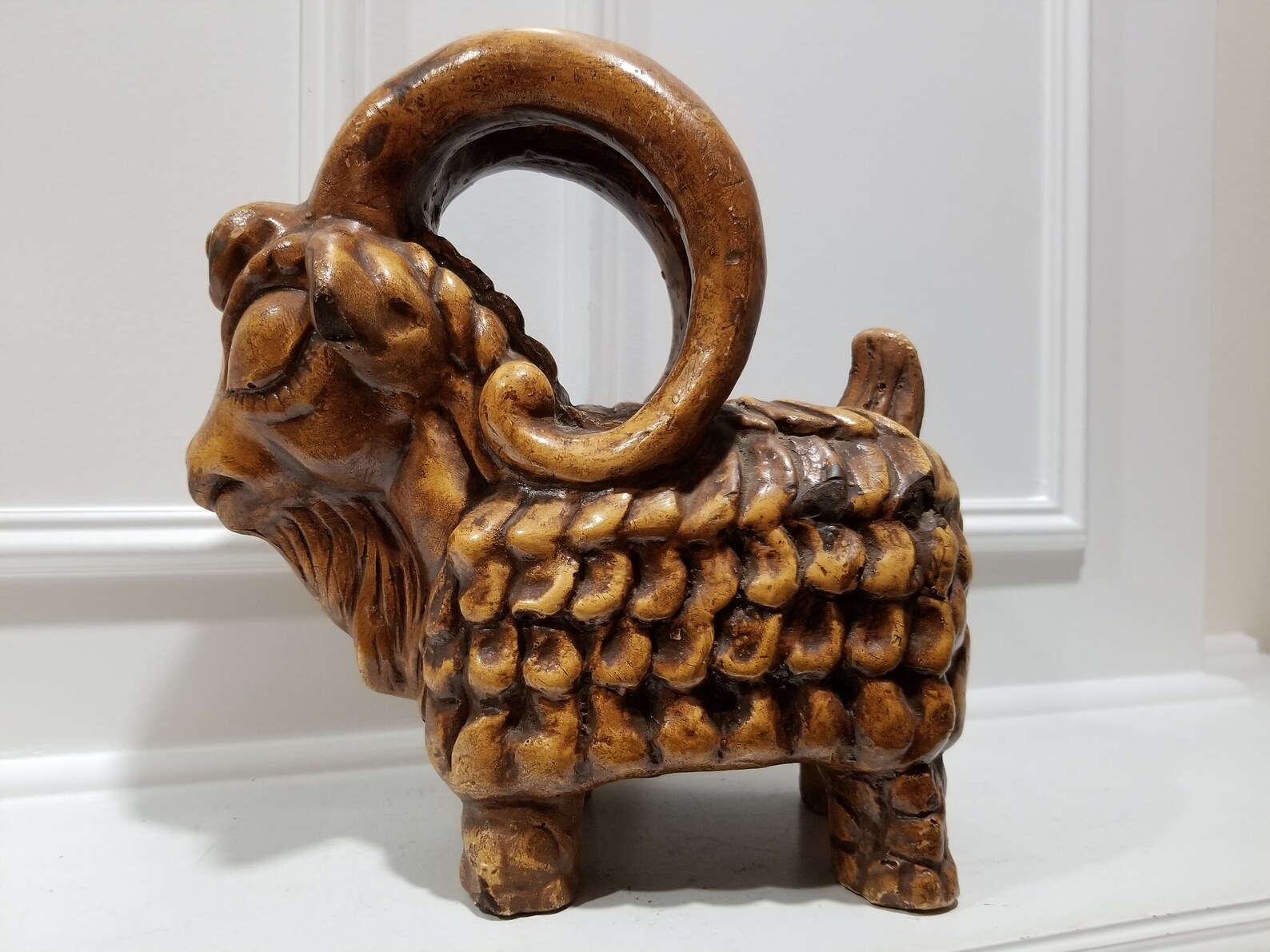 Mid-century Ram Sculpture Ceramic Ram Statue 10 Tall - Etsy