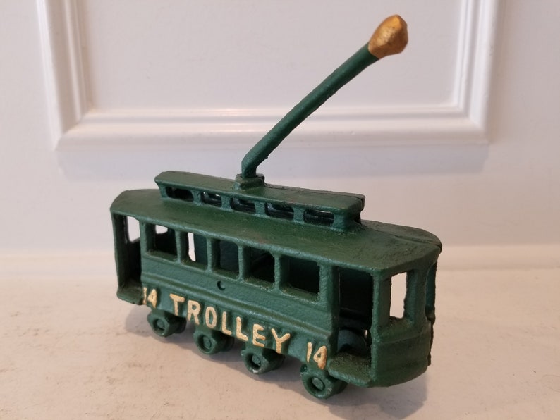 Antique Cast Iron Trolley Wagon Collectible Metal Trolley - Etsy