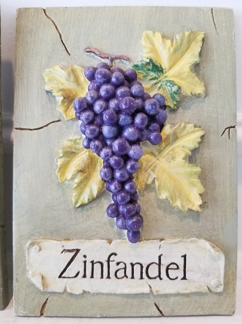 Vintage Vineyard 3D Ceramic Wall Tile - Wall Plaque With Grapes ...