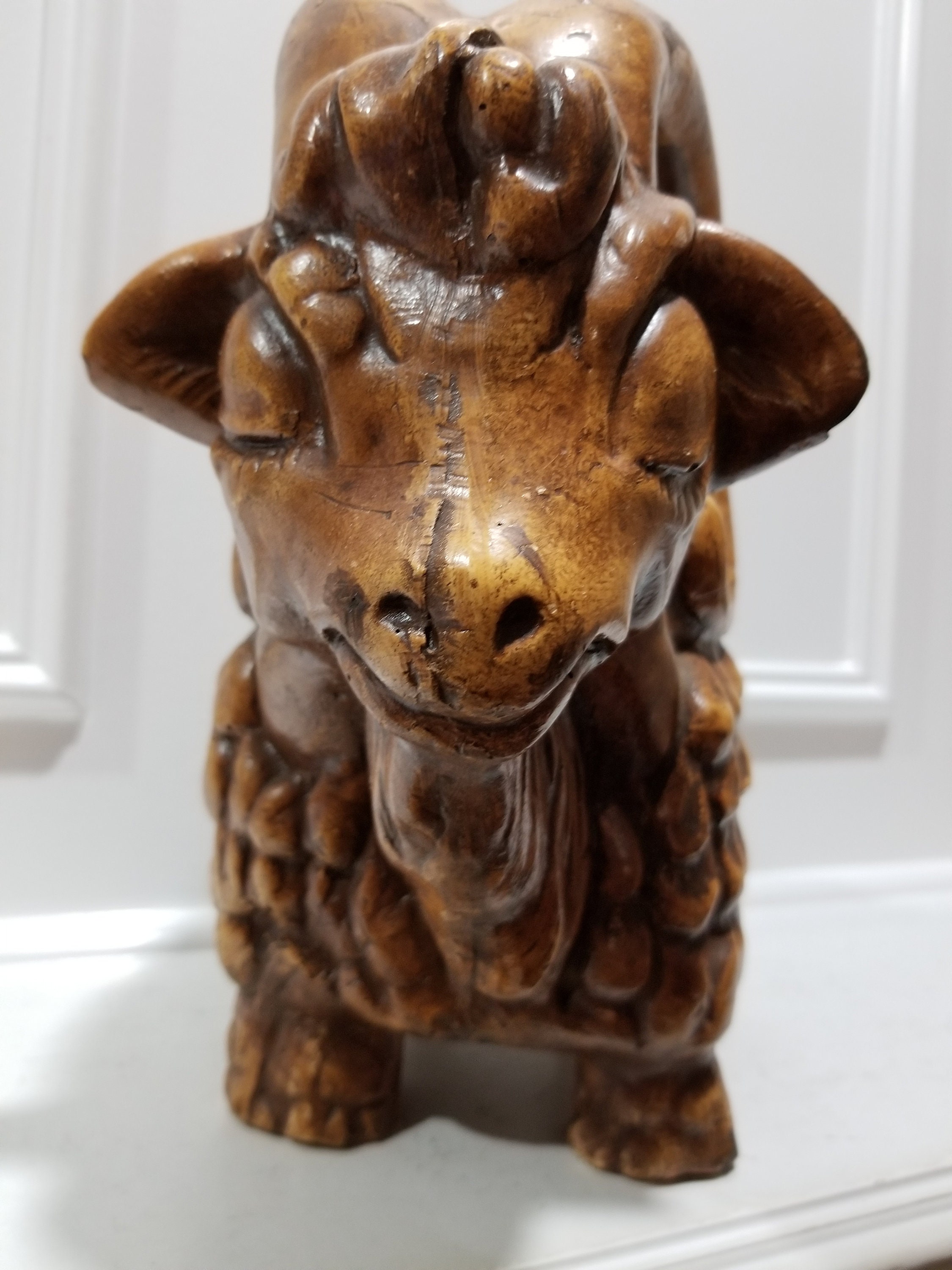 Mid-century Ram Sculpture Ceramic Ram Statue 10 Tall - Etsy