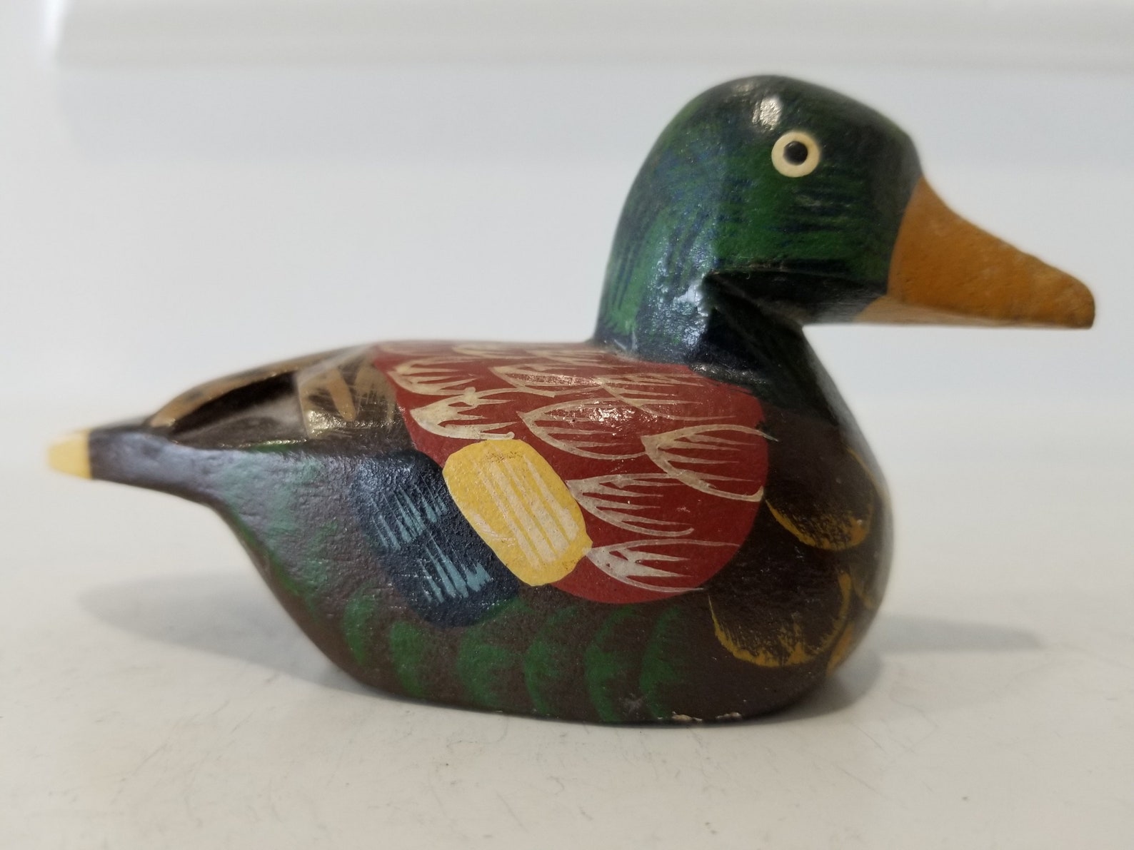 Canard sculpté en bois 4 Haut niveau de détails Peint à - Etsy France