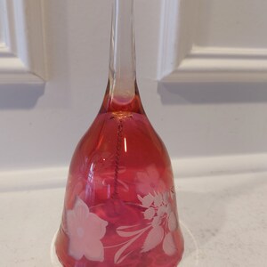 Red Crystal Bell - Genuine Hand Made Crystal Bell - Signed by Artist ...