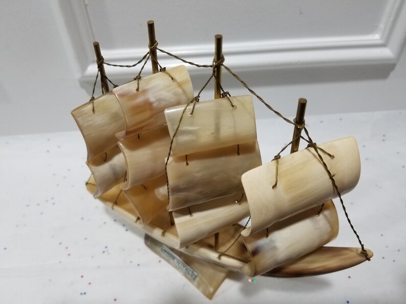 Collectible Bone Ship Sculpture Made in Italy - Etsy