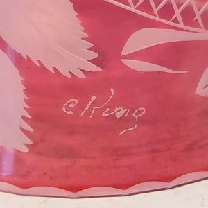 Red Crystal Bell - Genuine Hand Made Crystal Bell - Signed by Artist ...