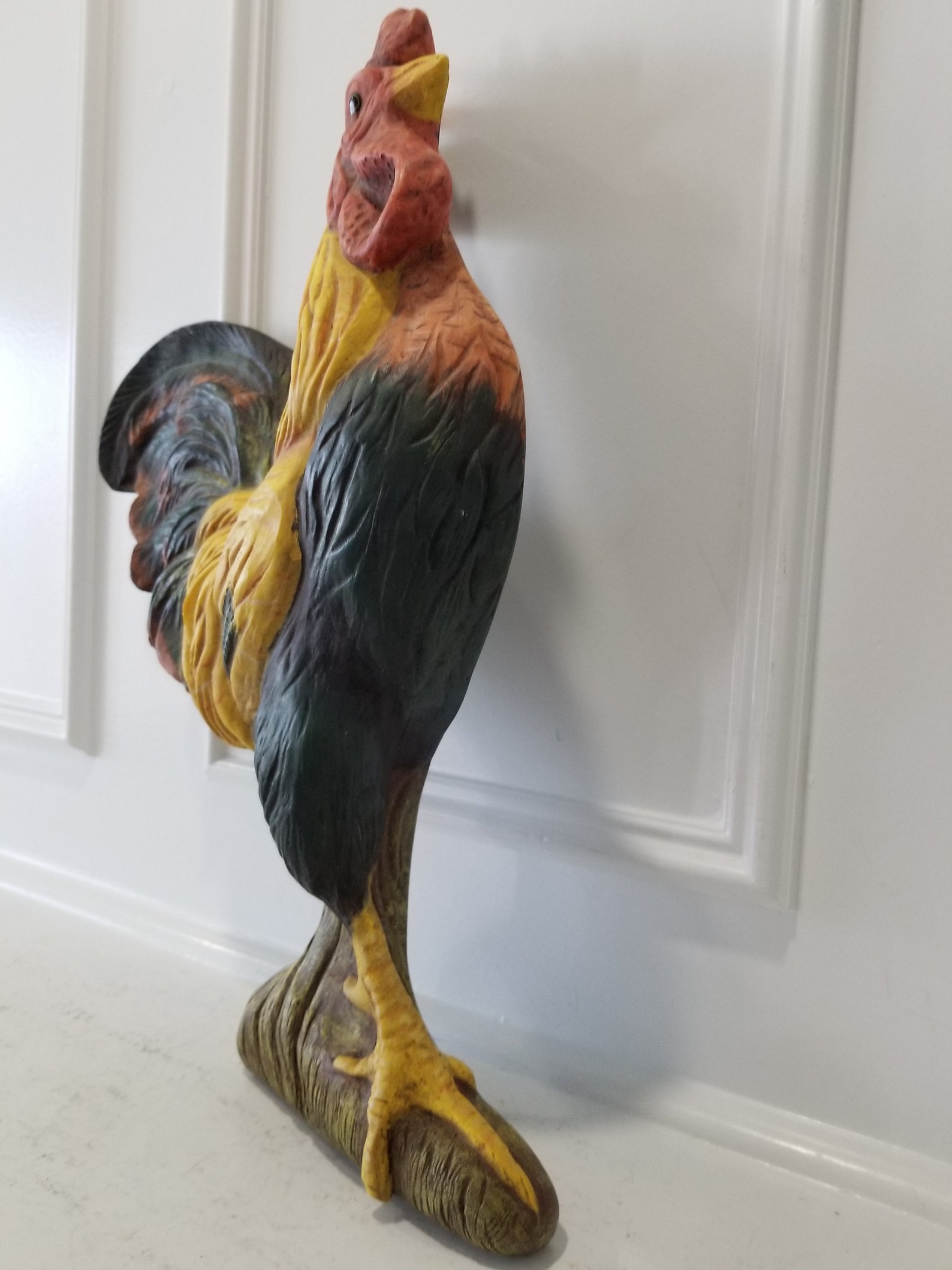 Original 17 Inches Rooster - Hand Made Ceramic Wall Decor - Etsy