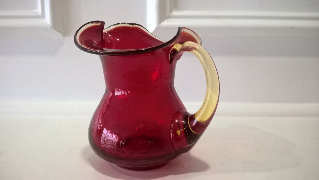 Viking Hand Made Red Glass Decanter - Etsy