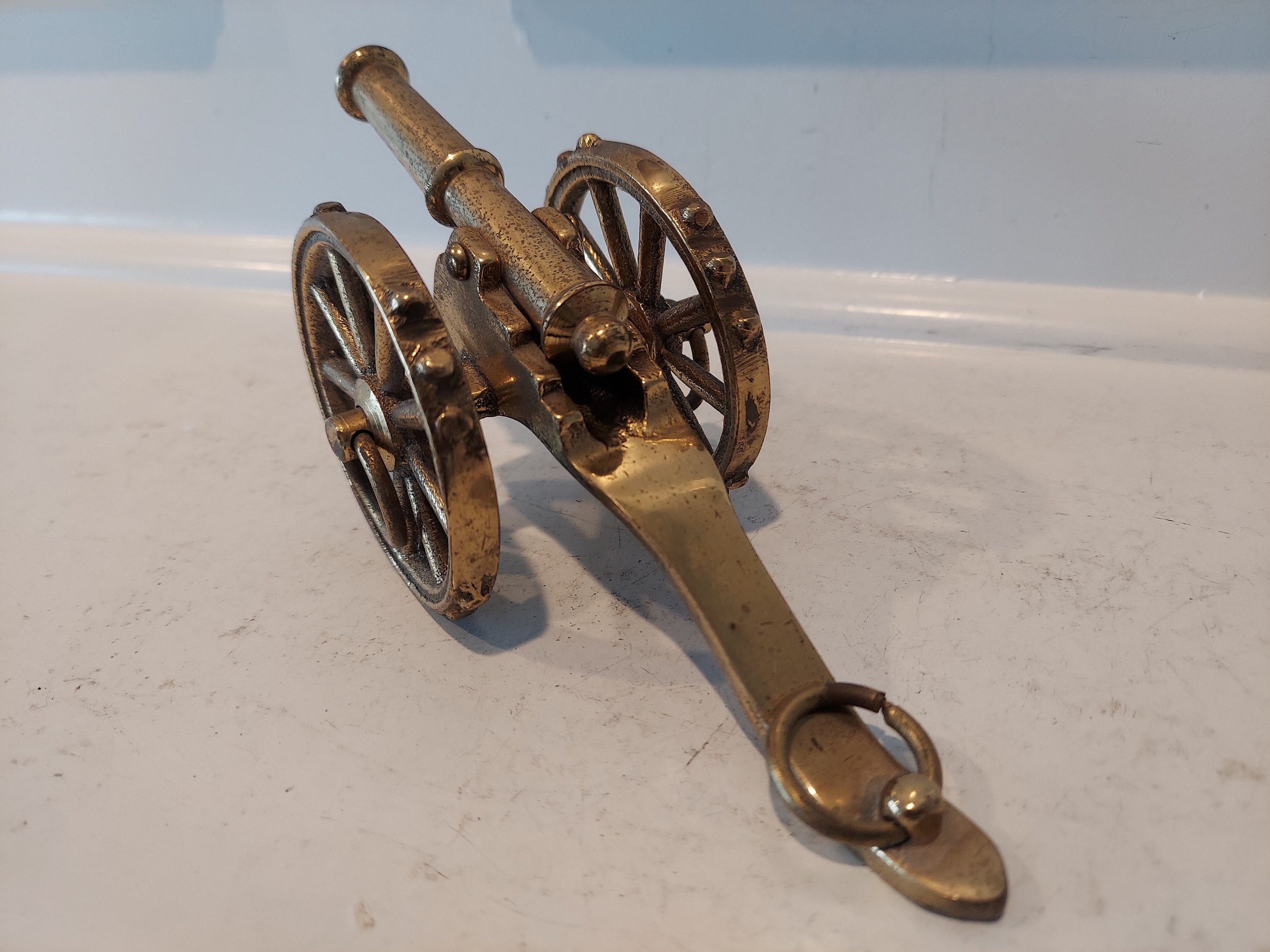 Solid Brass Cannon - Collectible Cannon Replica With Moving Wheels - Etsy