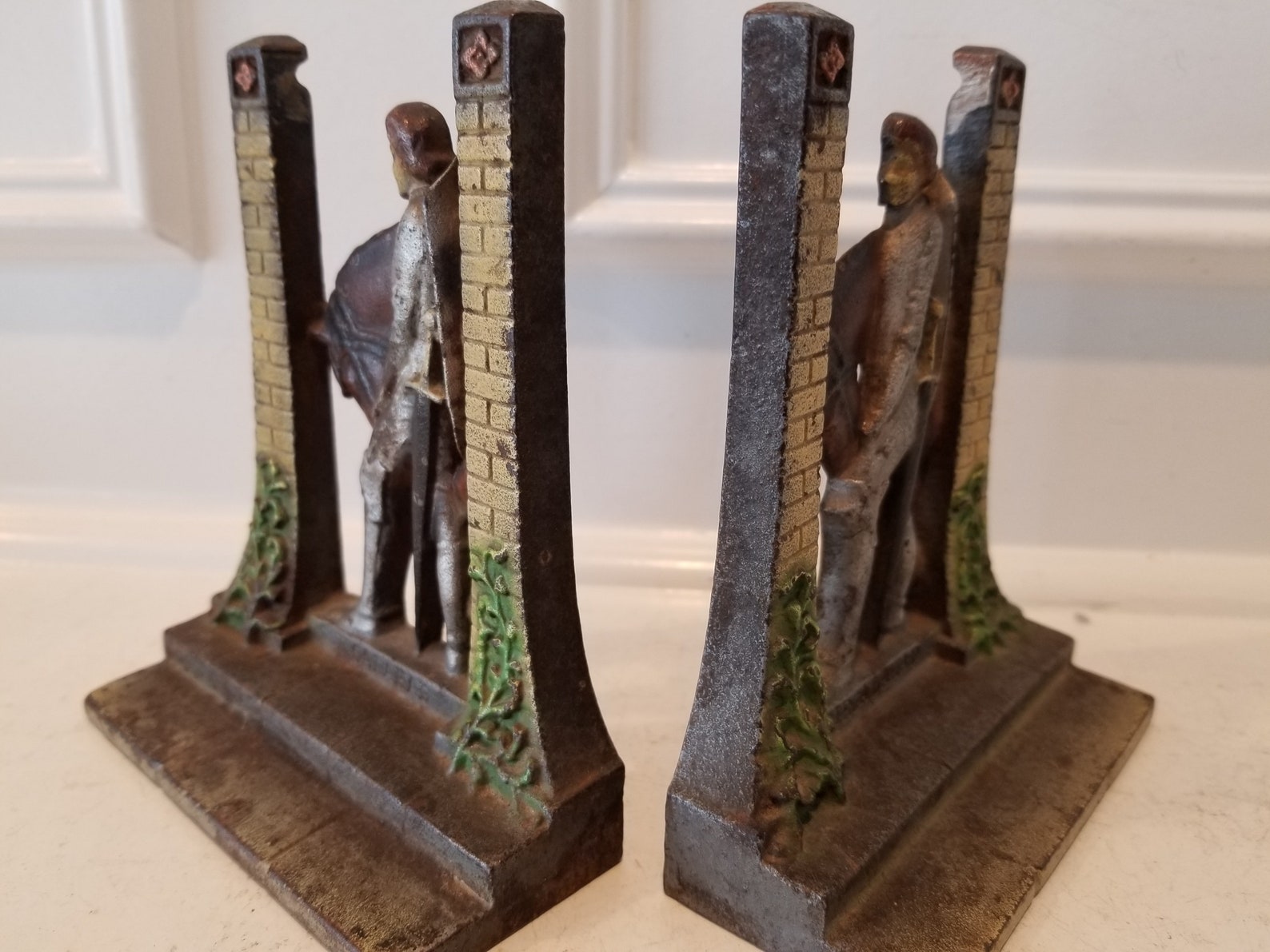 Medieval Style Cast Iron Bookends Sir Galahad Art Bookends - Etsy