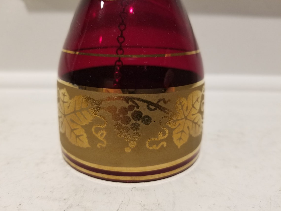 Bohemian Glass Bell - Genuine Hand Decorated - Gold and Enameled Decor ...