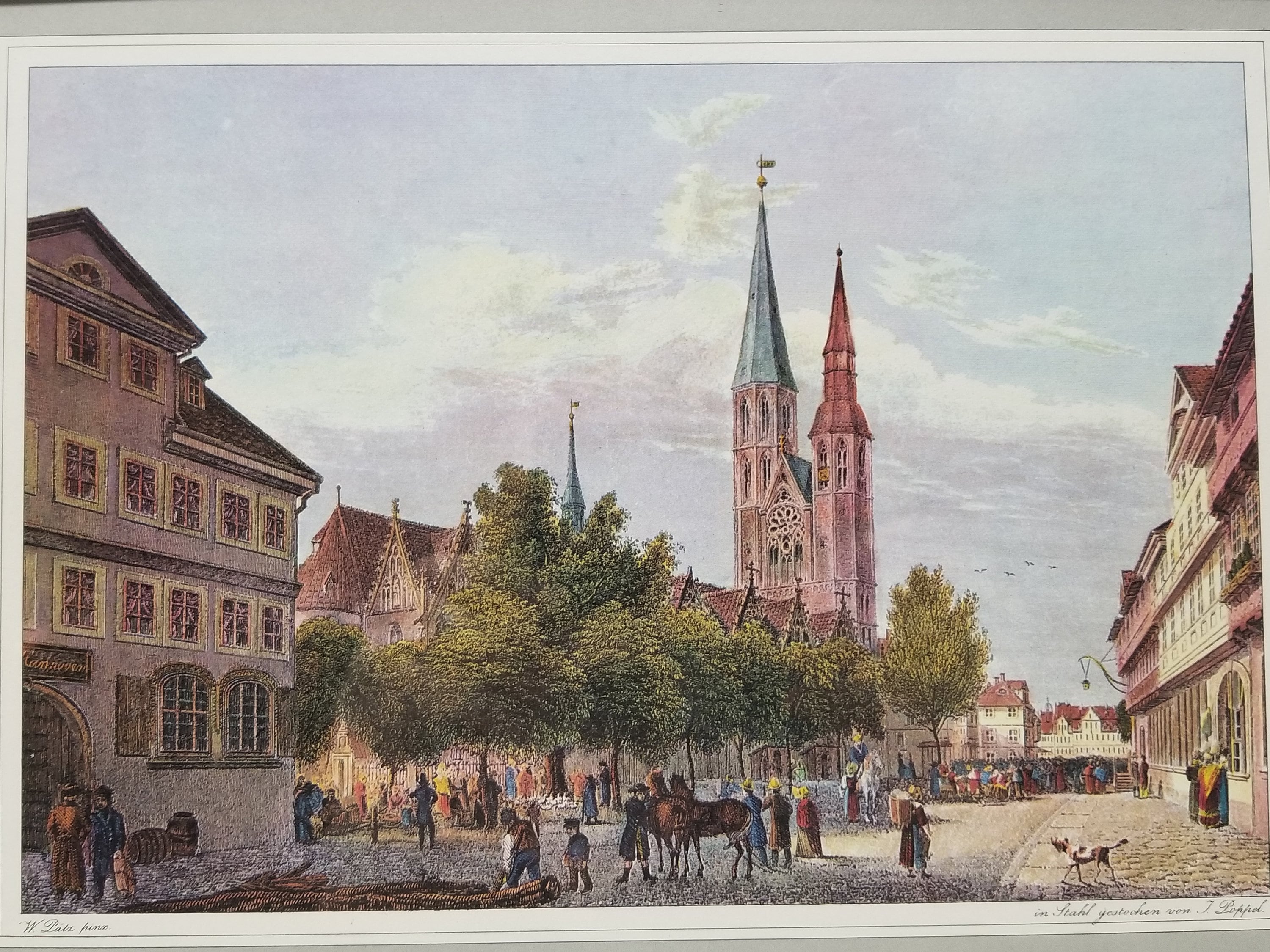 Brunschweig (brunswick) 1840 Framed Print - After an Engraving by Patz ...