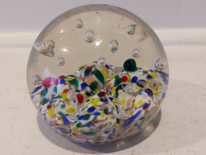 Art Glass Paperweight With Unique Inserts Art in Glass - Etsy