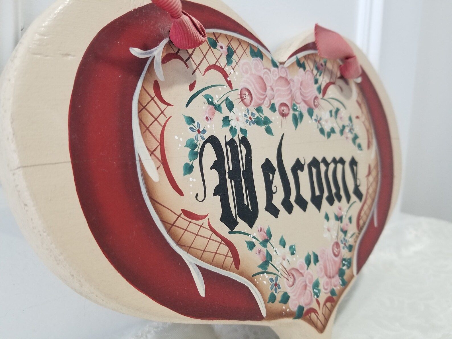 Welcome Wood Sign Old Original Wood Sign Hand Painted and | Etsy