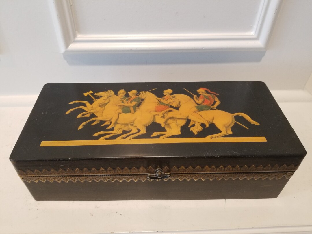 Medieval Design Inlay Wood Box Jewelry Box Made in France - Etsy