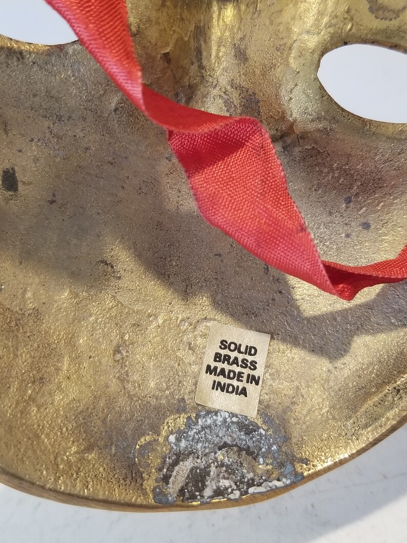 Collectible Brass Mask Made in India Solid Brass Mask - Etsy